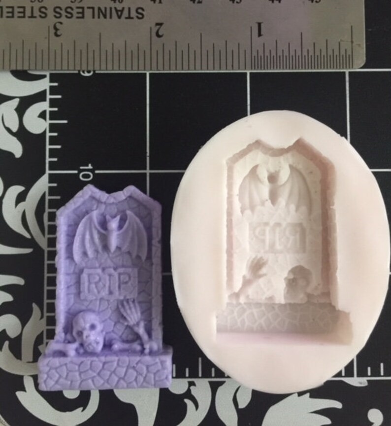 RIP Skull Tombstone Silicone Mold-cememetery Head - Etsy
