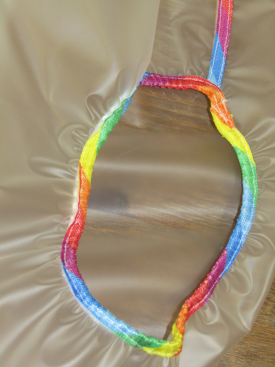 50"/52" Hip - Clear Plastic Waterproof Pants - Rainbow Trim - Etsy