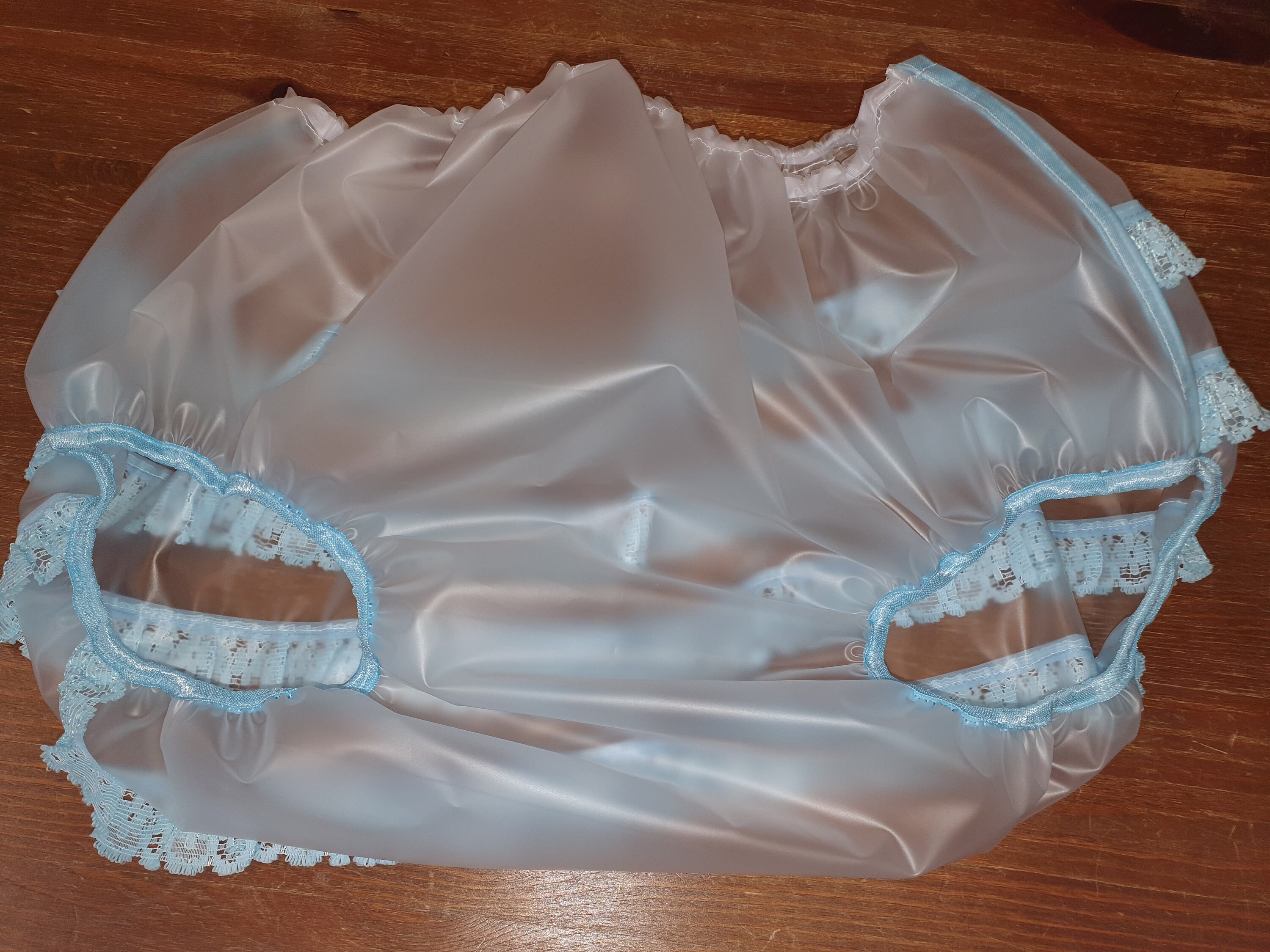 46/48 Hip Lace Ruffle Clear Plastic Waterproof Pants Tunnel Elastic - Etsy