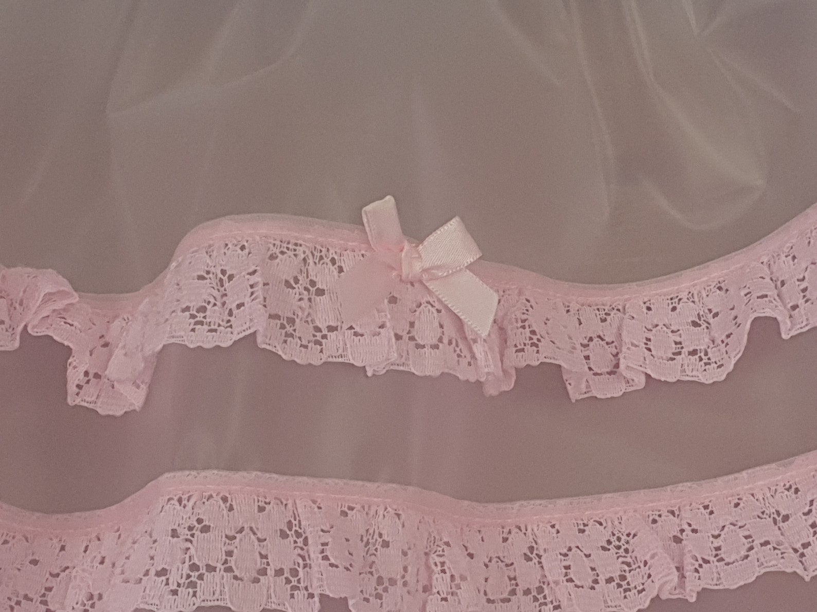 46/48 Hip Lace Ruffle Clear Plastic Waterproof Pants Tunnel Elastic - Etsy