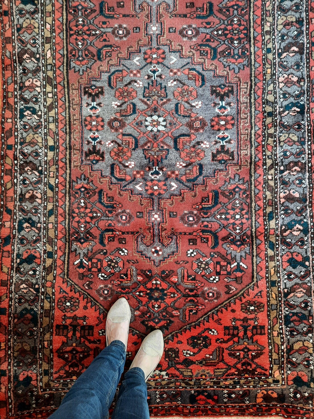 Vintage Tribal Kazak Rug With Geometric Design ,hand Made Persian Style ...