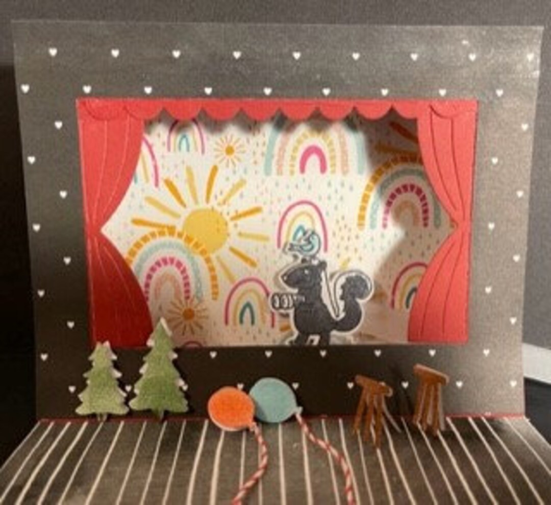 Stampin' up Zany Zoo Pop-up Play Set Card - Etsy