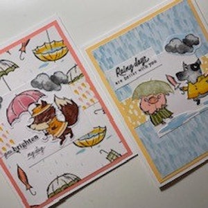 Set of 4 Stampin" up Rain or Shine Cards Pictured - Etsy
