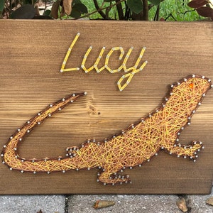 Made to Order Bearded Dragon String Art, Lizard Art, Reptile, Amphibian ...