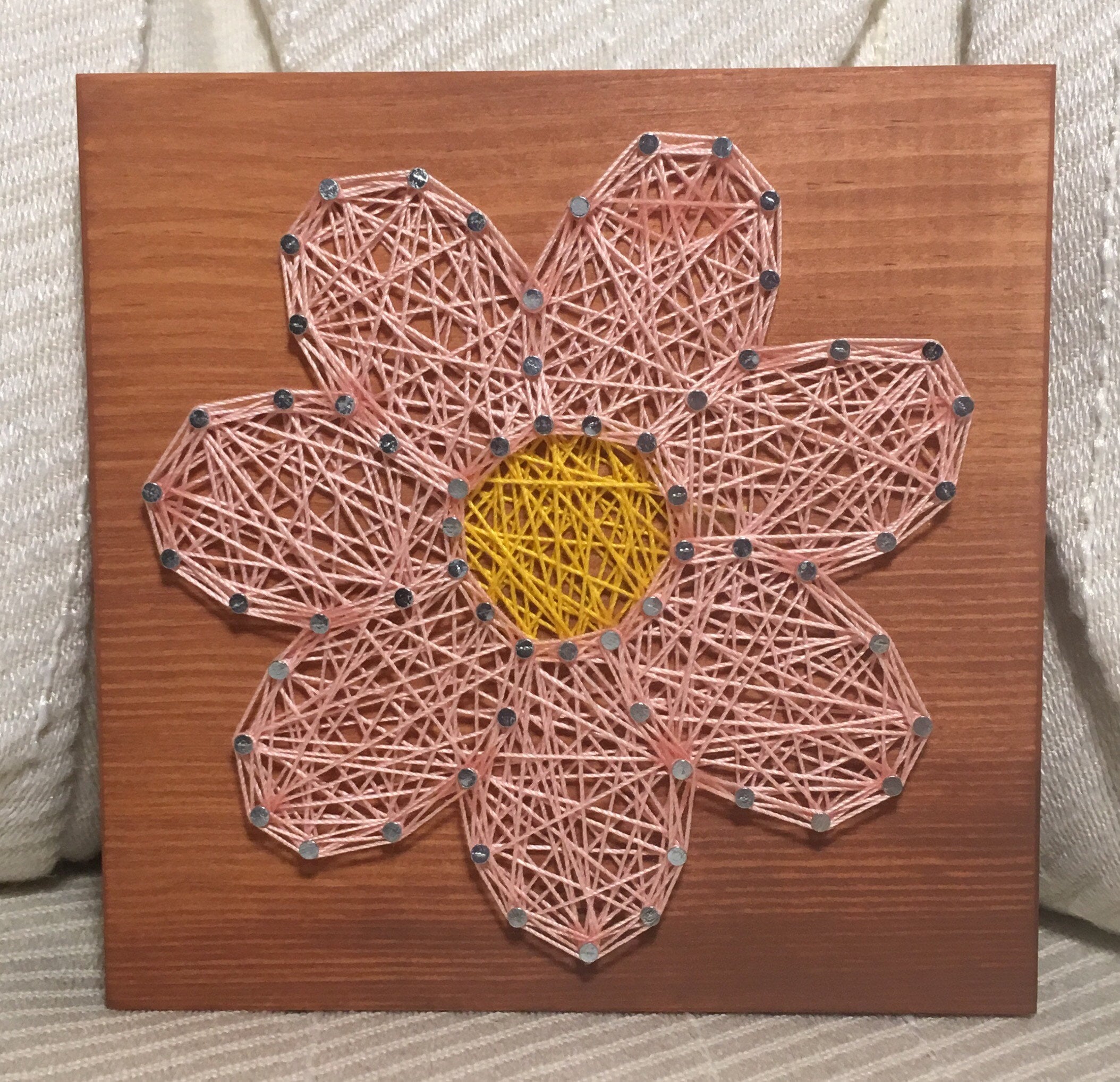 MADE TO ORDER Flower/daisy String Art Floral Home Decor | Etsy