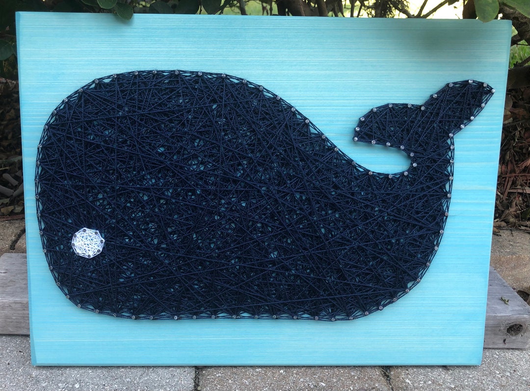 Whale String Art, Ocean Animals, Nautical, Nursery Wall Decor ...