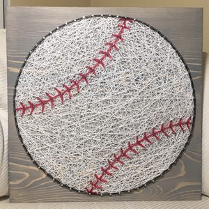 Baseball String Art Sign, Sports Art, Kids Room, Boy Gift, Wall Decor ...