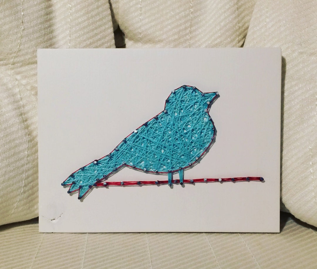 Bird String Art, Baby Birdie Handmade Wall Art, Animal Art, Gallery ...