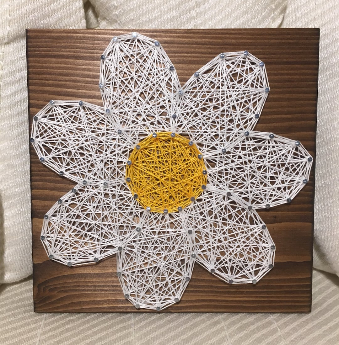 MADE TO ORDER Flower/daisy String Art Floral Home Decor - Etsy