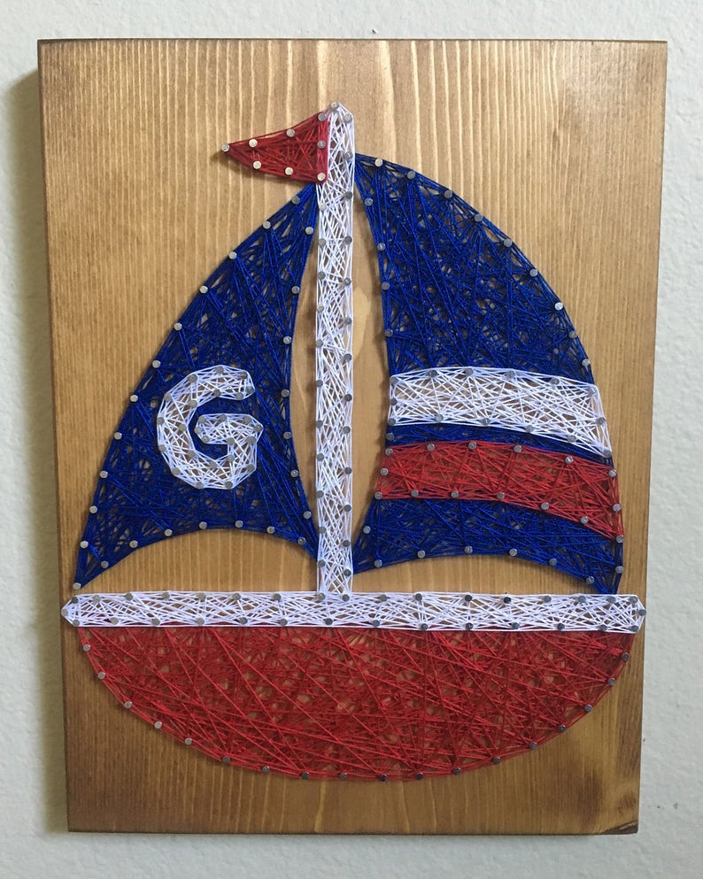 Made to Order Sailboat String Art Nautical Strings Boat - Etsy
