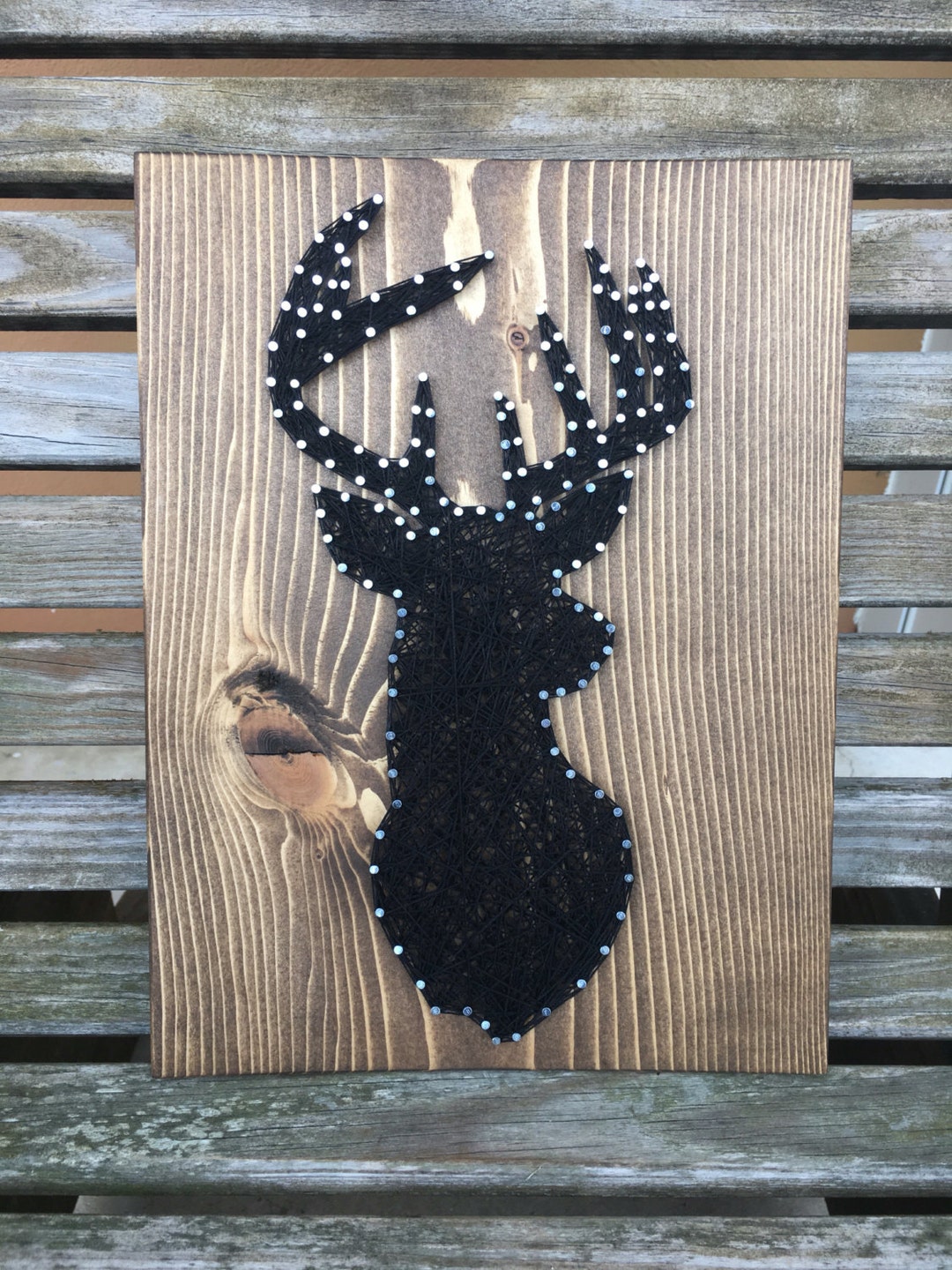 Made to Order Deer Buck String Art, Antlers, Rustic, Winter, Made to ...