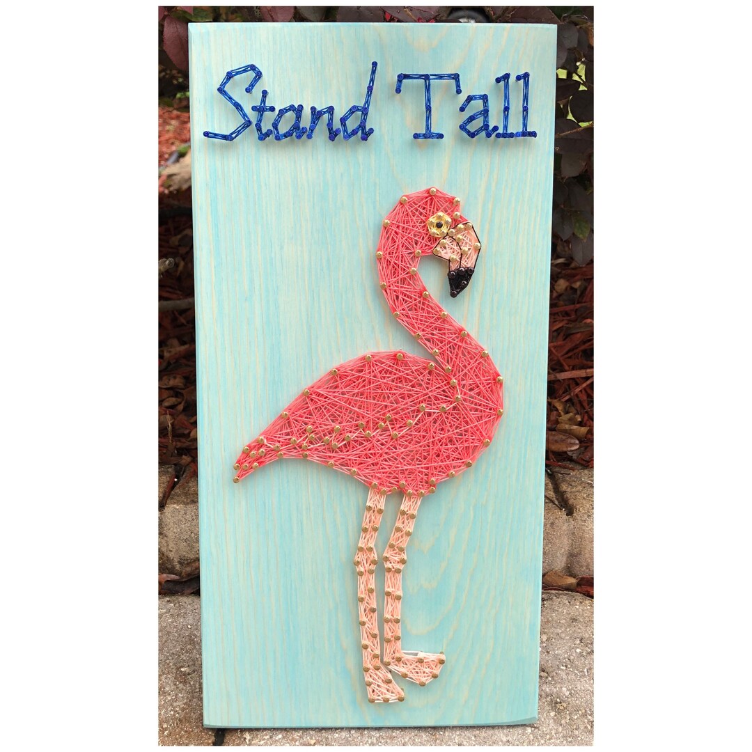 Made to Order Flamingo String Art Sign, Pink Flamingo, Birds, Nursery ...