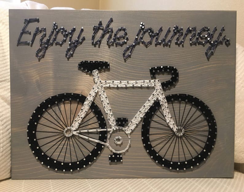MADE TO ORDER Bicycle/enjoy the Journey String Art Bike - Etsy