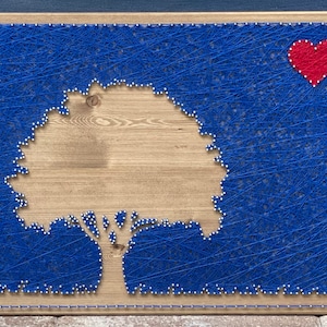 LARGE Negative Space Oak Tree String Art; Tree of Life, Gallery Wall ...