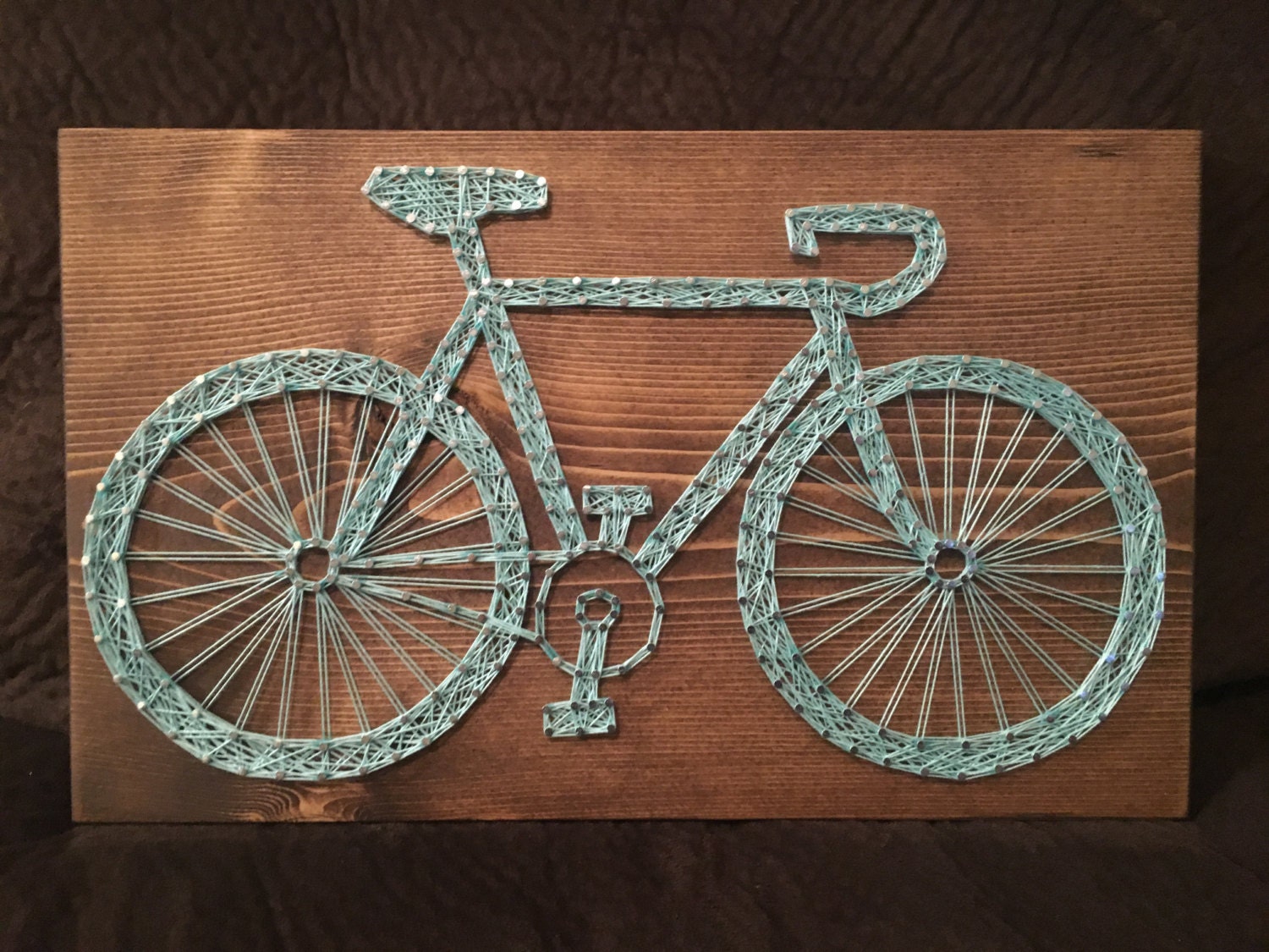 Bicycle String Art Sign, Bike Art, Personalized, Sports, Cyclist ...