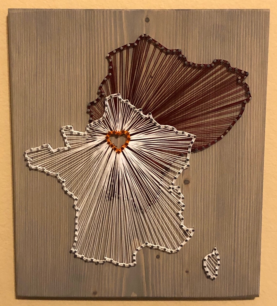 MADE TO ORDER France String Art Sign Wood Sign Wedding | Etsy