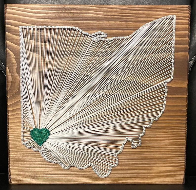Made to Order Ohio String Art State Sign Wood Sign Wedding - Etsy