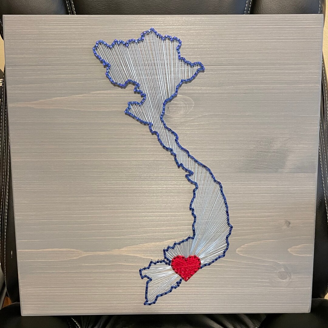 Made to Order Vietnam String Art Country State Sign, Wedding Gift, Home ...