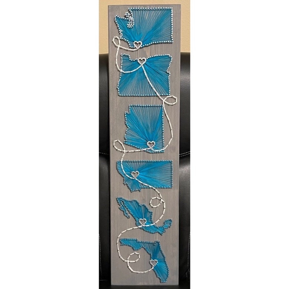 Made to Order SIX State/country String Art Family Gift - Etsy