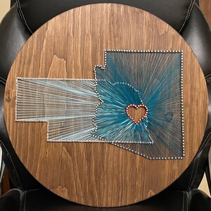 MADE TO ORDER round Two Overlapping State/country String Art Sign ...