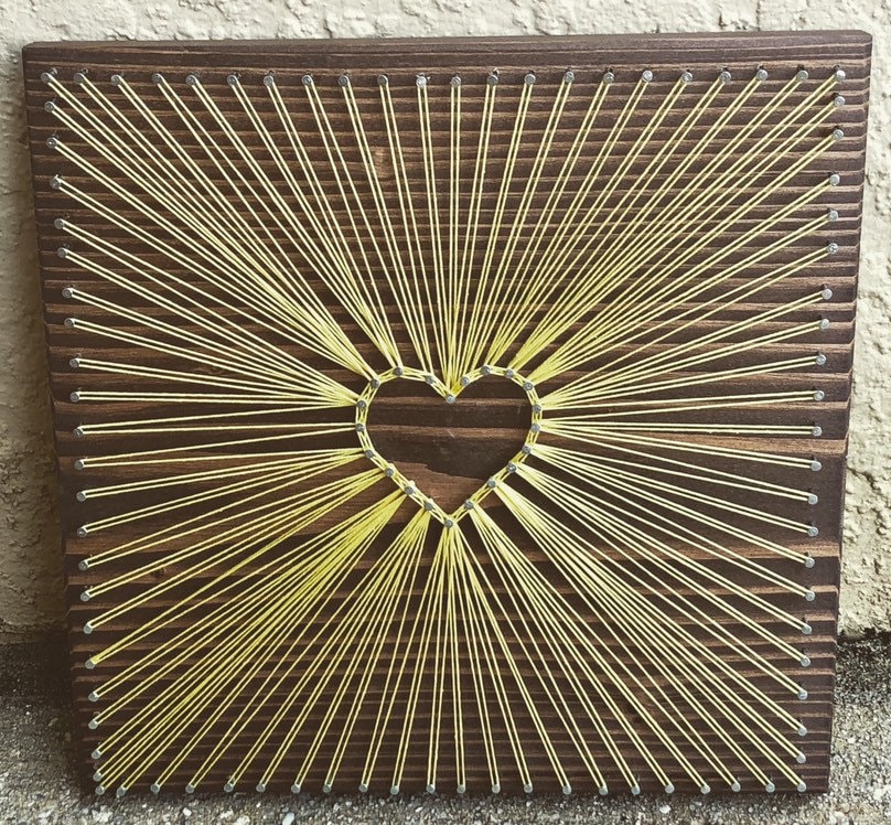 MADE TO ORDER Heart Burst String Art Love Wall Art Home | Etsy