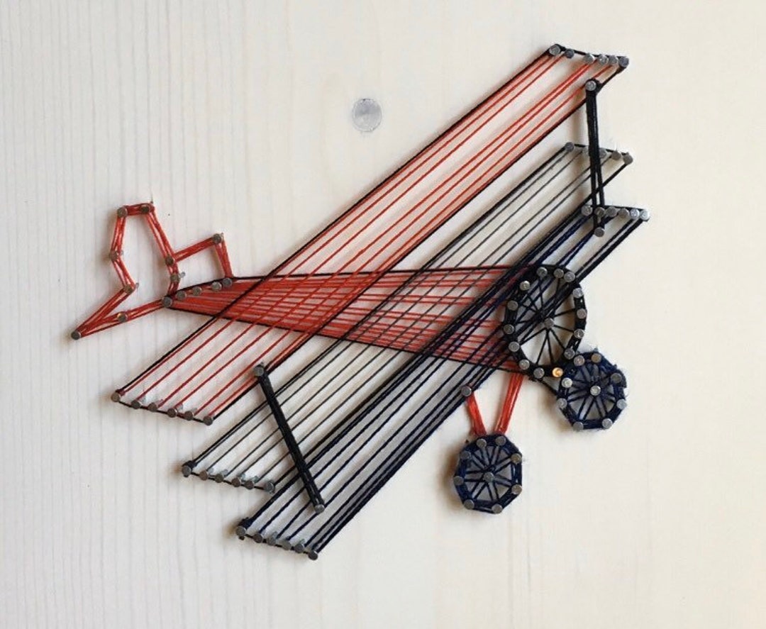 MADE TO ORDER Vintage Airplane String Art Sign Flight Plane - Etsy