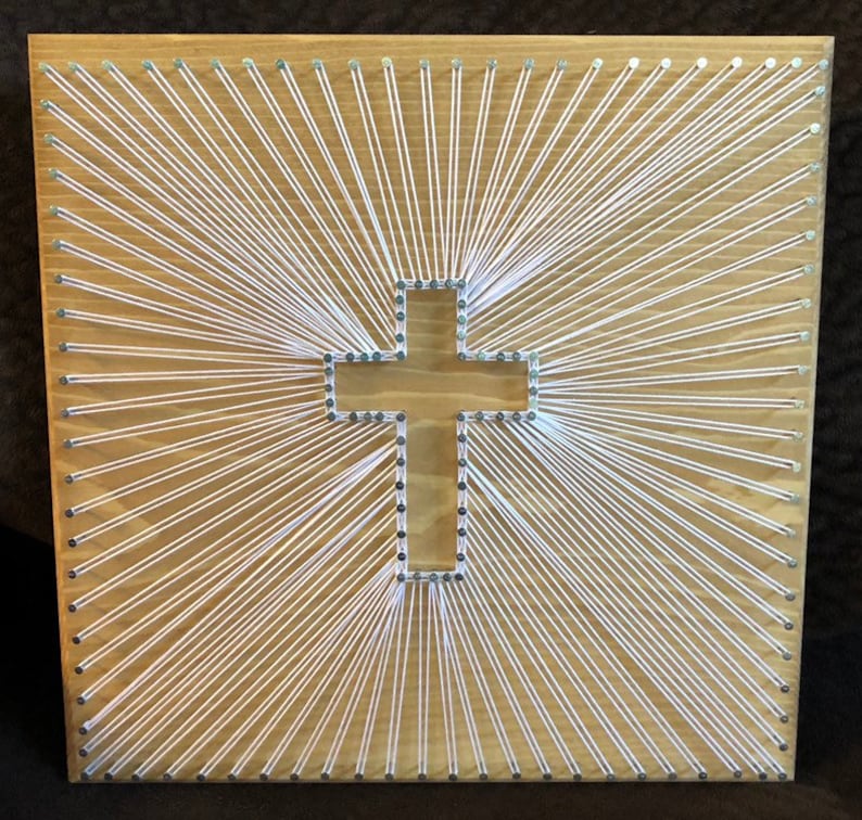 MADE TO ORDER Cross Burst String Art Religious Decor - Etsy
