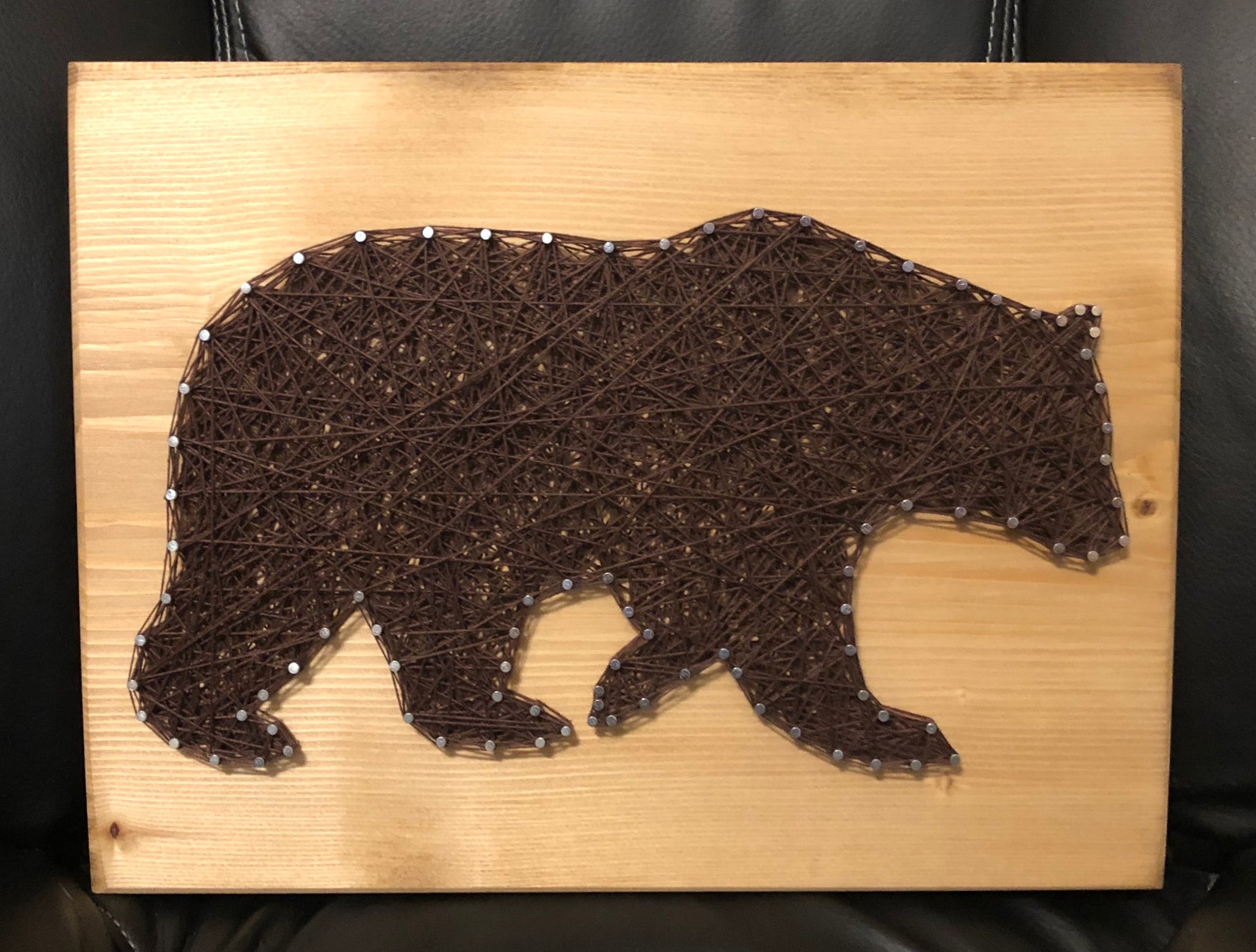 MADE TO ORDER Bear Walking String Art Nature Black Bear | Etsy