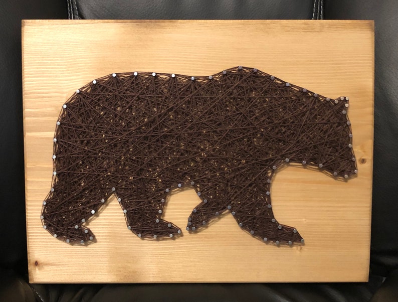 MADE TO ORDER Bear Walking String Art Nature Black Bear | Etsy