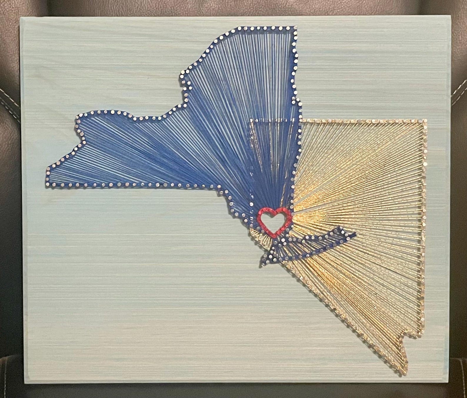Bestseller- Two-state or Country String Art- Overlapping Design ...