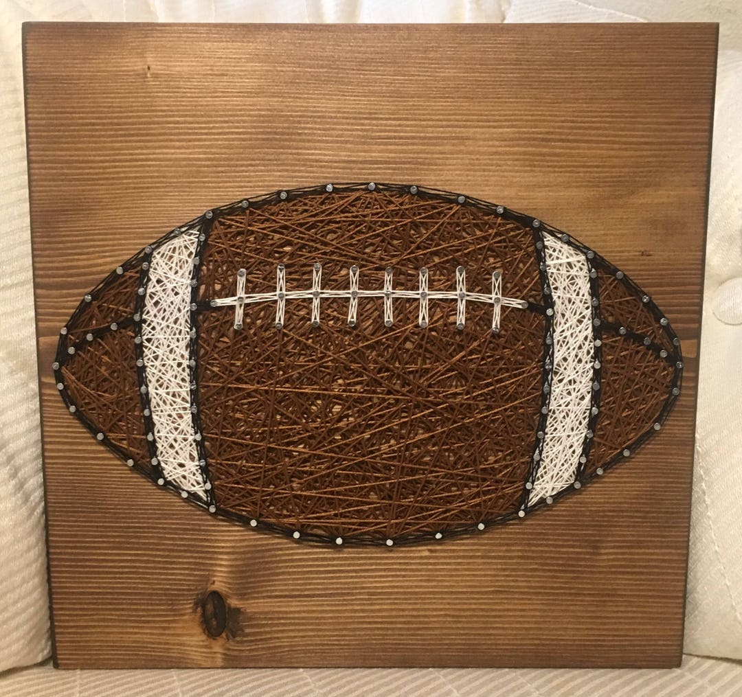 MADE TO ORDER Football String Art Sign, Sports Art, Wall Decor, Boy ...