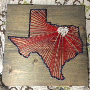 Made To Order Texas String Art State Sign Wood Sign Wedding | Etsy