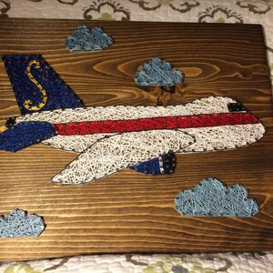 Made to Order Airplane String Art Sign Flight Decor Plane | Etsy
