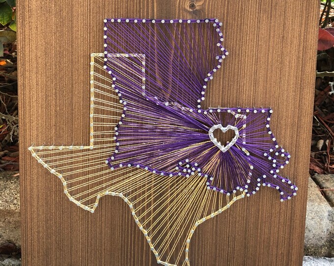 Long Distance Boyfriend Gift/ Two State String Art Sign - Etsy