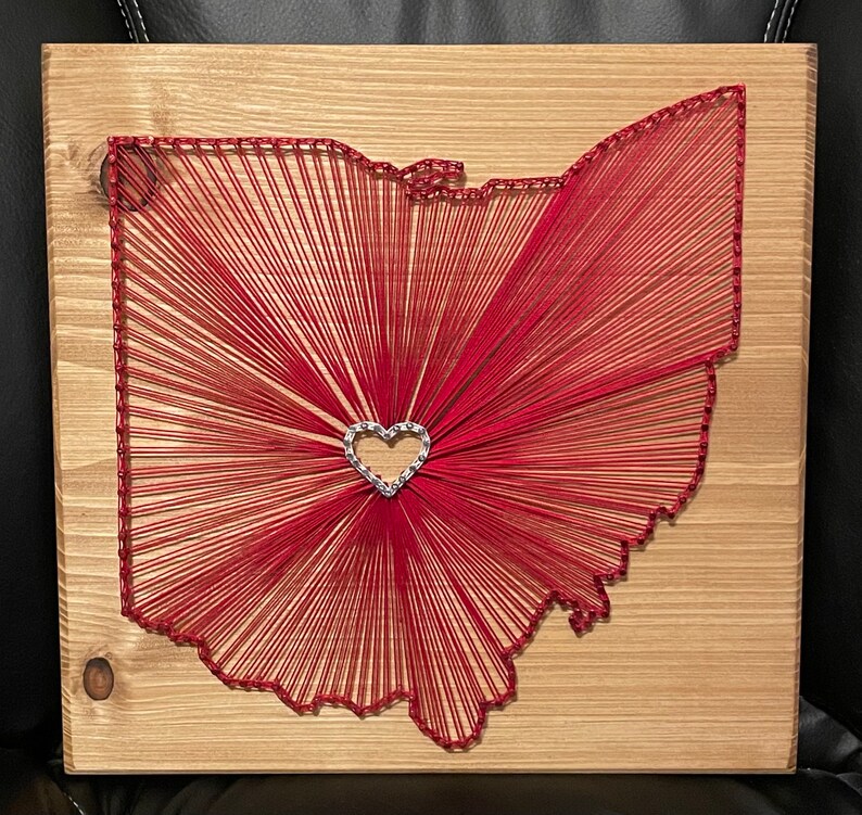 Made to Order Ohio String Art State Sign Wood Sign Wedding - Etsy
