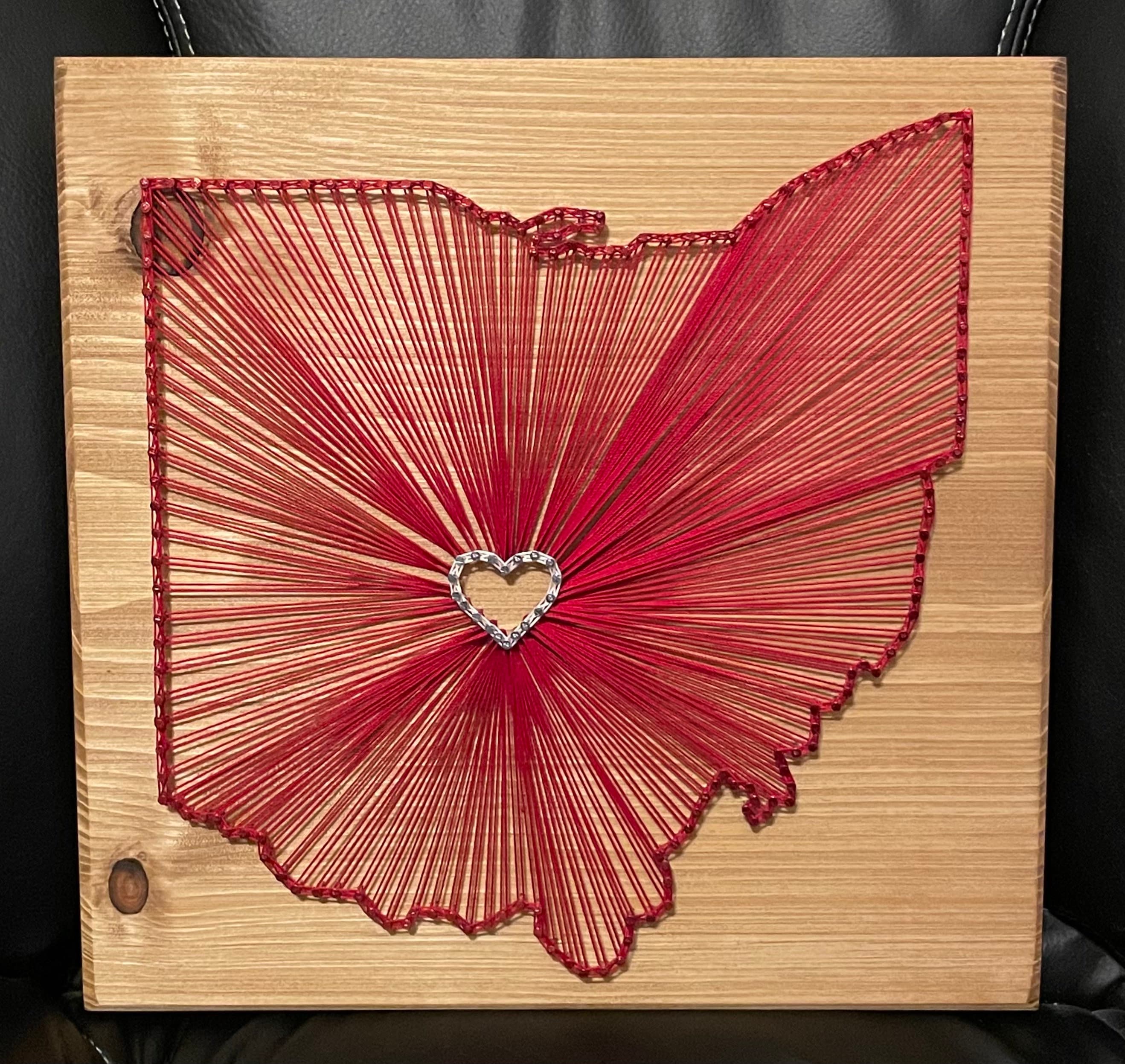 Made to Order Ohio String Art State Sign Wood Sign Wedding - Etsy