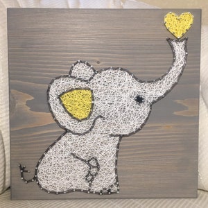 Made to Order Baby Elephant NO NAME String Art Sign, Nursery Decor ...