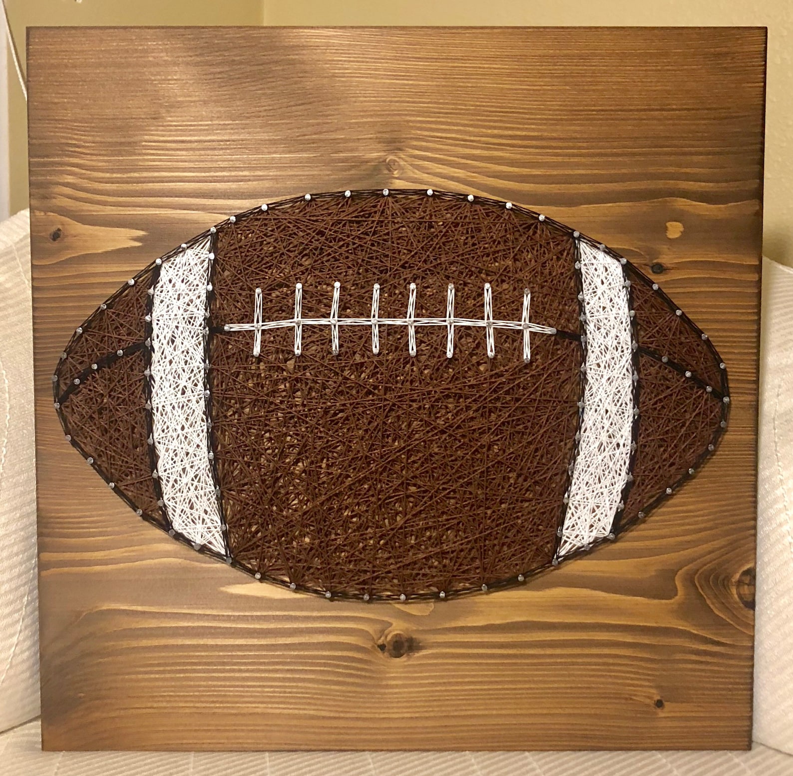 MADE TO ORDER Football String Art Sign Sports Art Wall | Etsy
