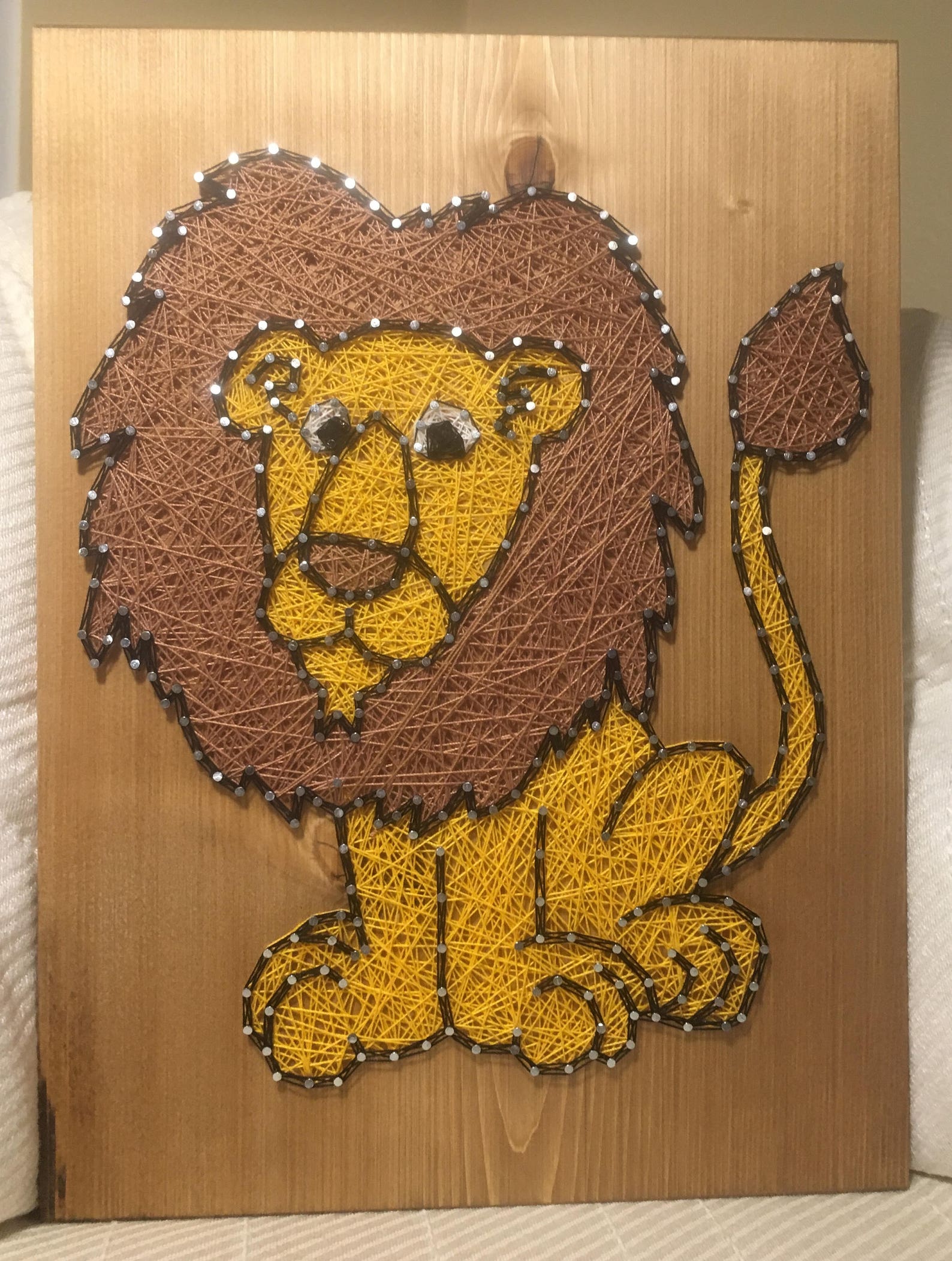 MADE TO ORDER Lion String Art Jungle Animals Nursery Wall | Etsy