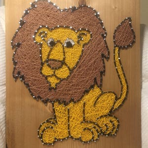 MADE TO ORDER Lion String Art Jungle Animals Nursery Wall | Etsy