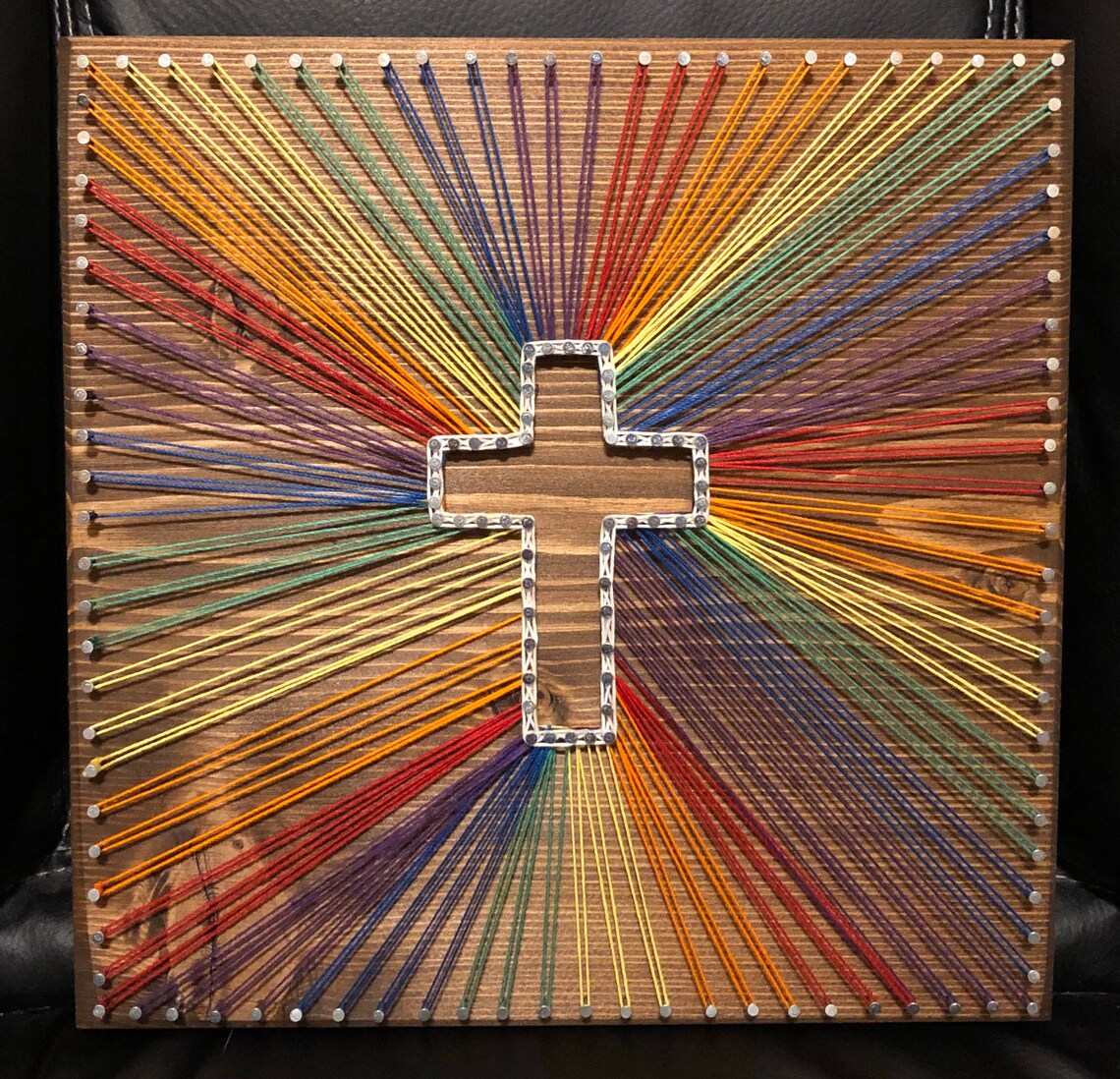 MADE TO ORDER Cross Burst String Art Religious Decor - Etsy