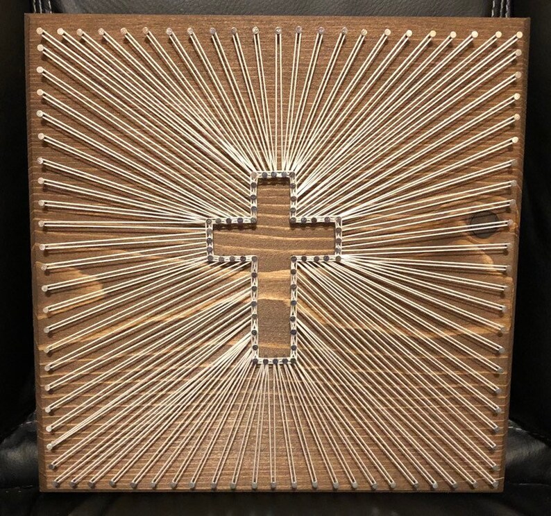 MADE TO ORDER Cross Burst String Art Religious Decor | Etsy