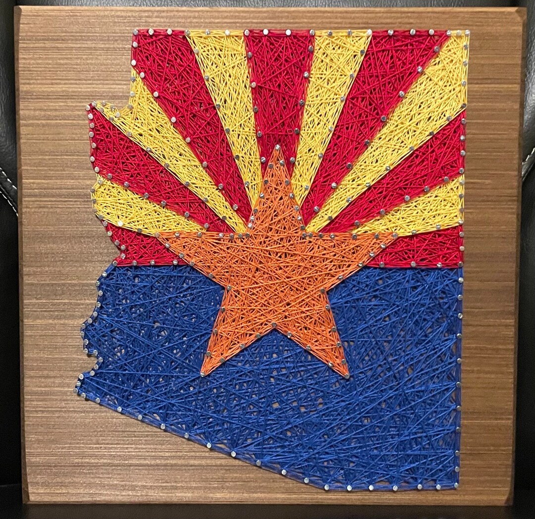 Made to Order Arizona Flag String Art State Sign, Wood Sign, Wedding ...
