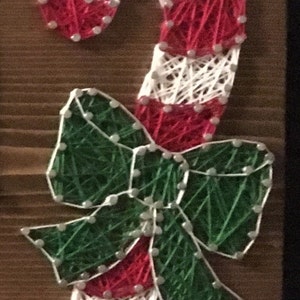 MADE TO ORDER Candy Cane String Art, Christmas Decorations, Winter ...