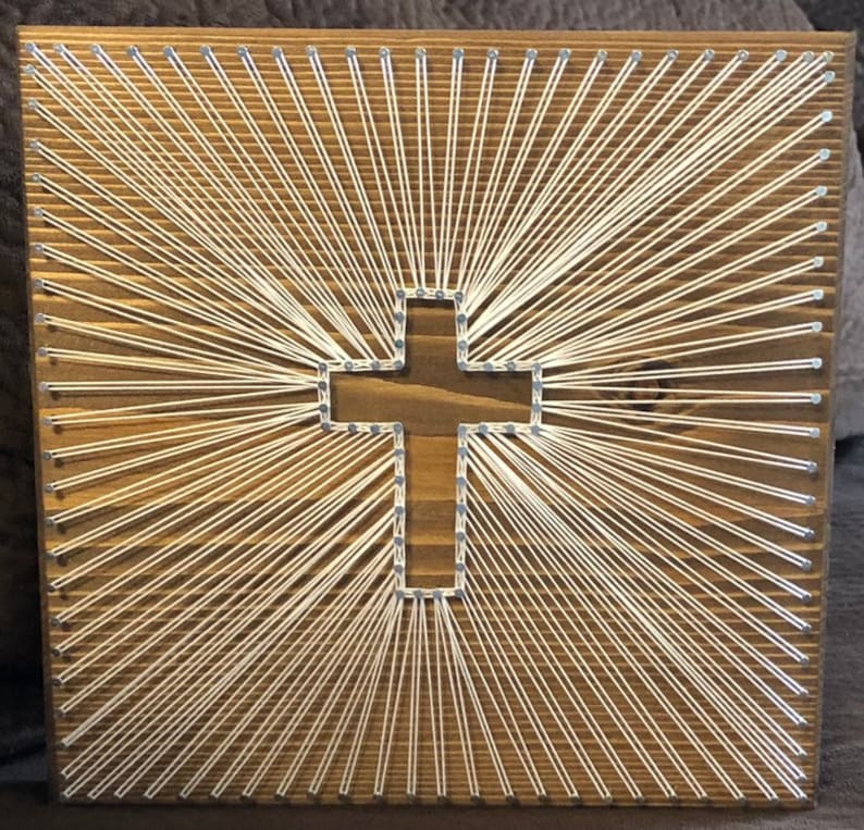 MADE TO ORDER Cross Burst String Art Religious Decor - Etsy