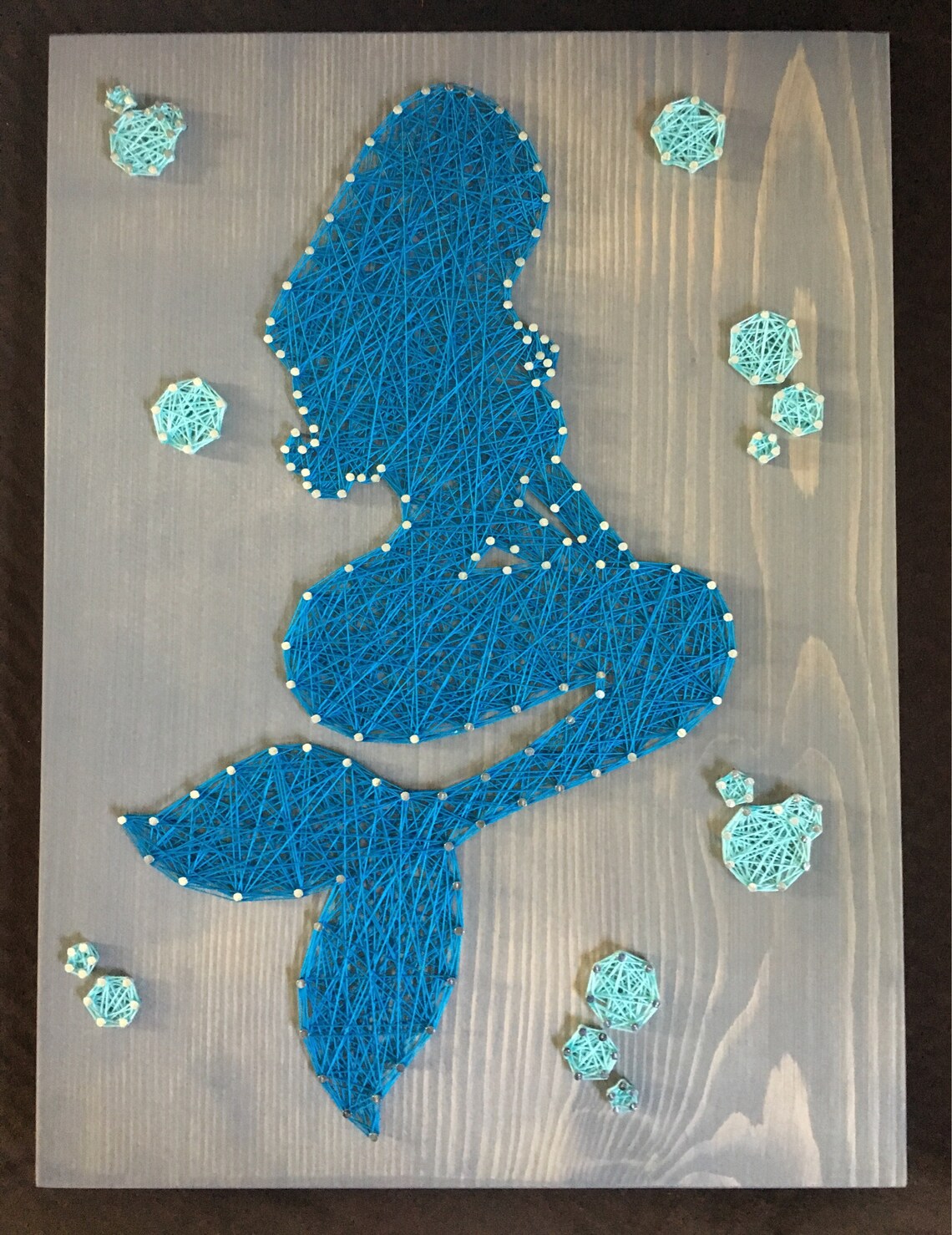 Mermaid String Art, Ocean Life, Gift for Her, Girl Birthday Present ...