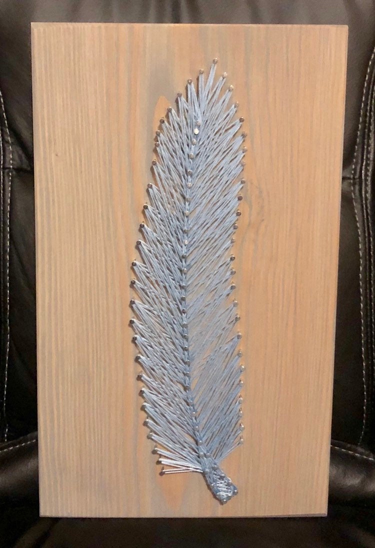 Made To Order Feather String Art Sign rustic decor made to | Etsy