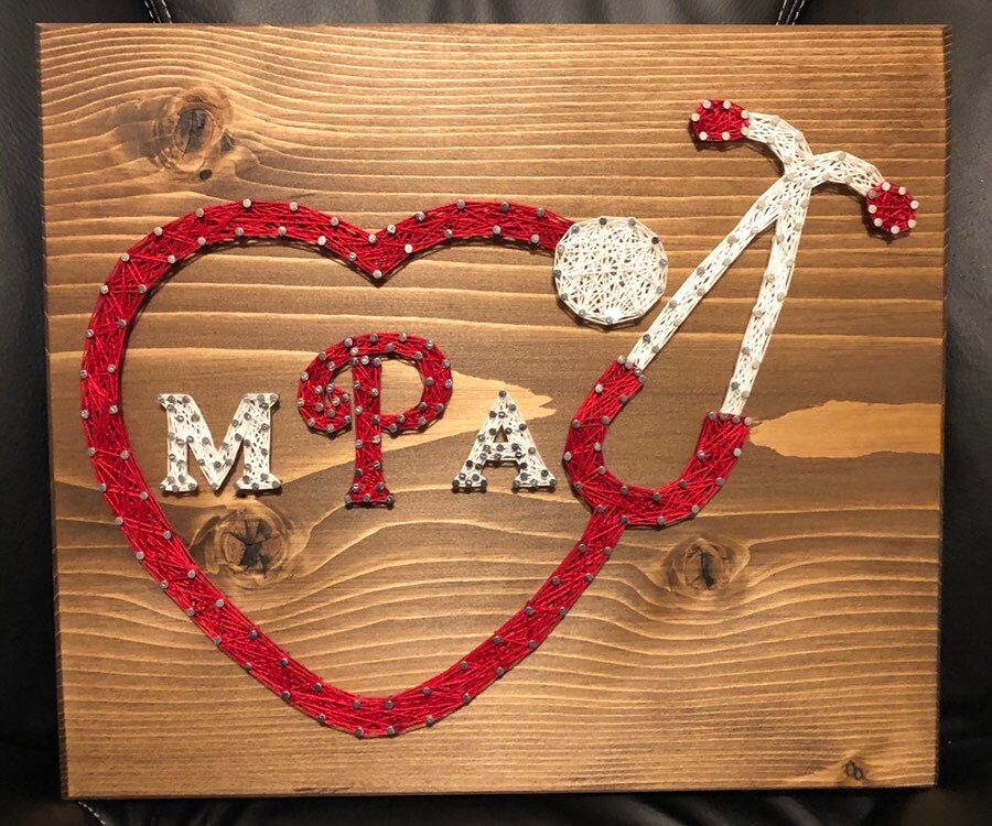 Doctor Nurse Stethoscope String Art, Midwife, Baby Gift, Nursing School ...