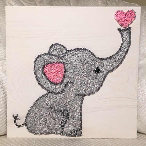 Elephant String Art - Etsy