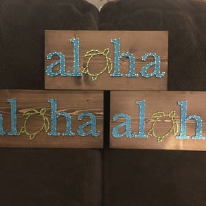 MADE TO ORDER Aloha String Art, Turtle Wall Art, Tortoise Decor ...
